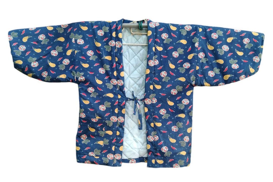 Vintage Hanten Padded Warm Clothes Noragi Haori Art Patterns Kimono ...