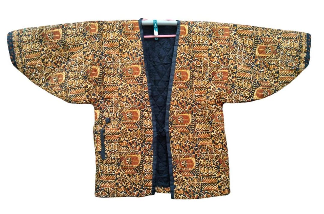 Vintage Hanten Padded Warm Clothes Noragi Haori Art Patterns Kimono ...