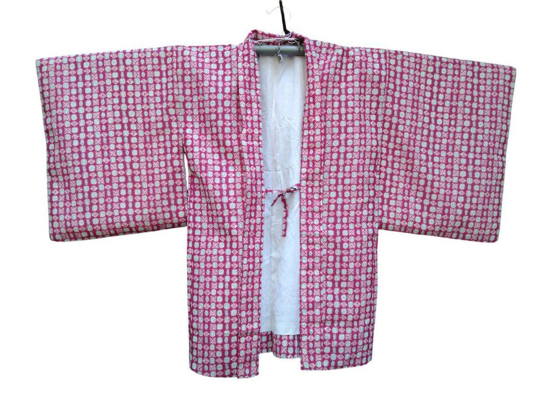 Vintage Haori Noragi Aztec Art Robe Kimono Japanese Traditional ...