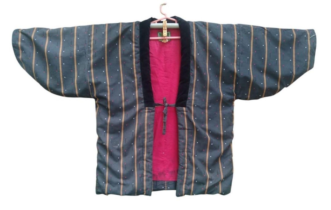 Hanten Padded Haori Kimono Japanese Traditional Cardigan Happi Jacket ...