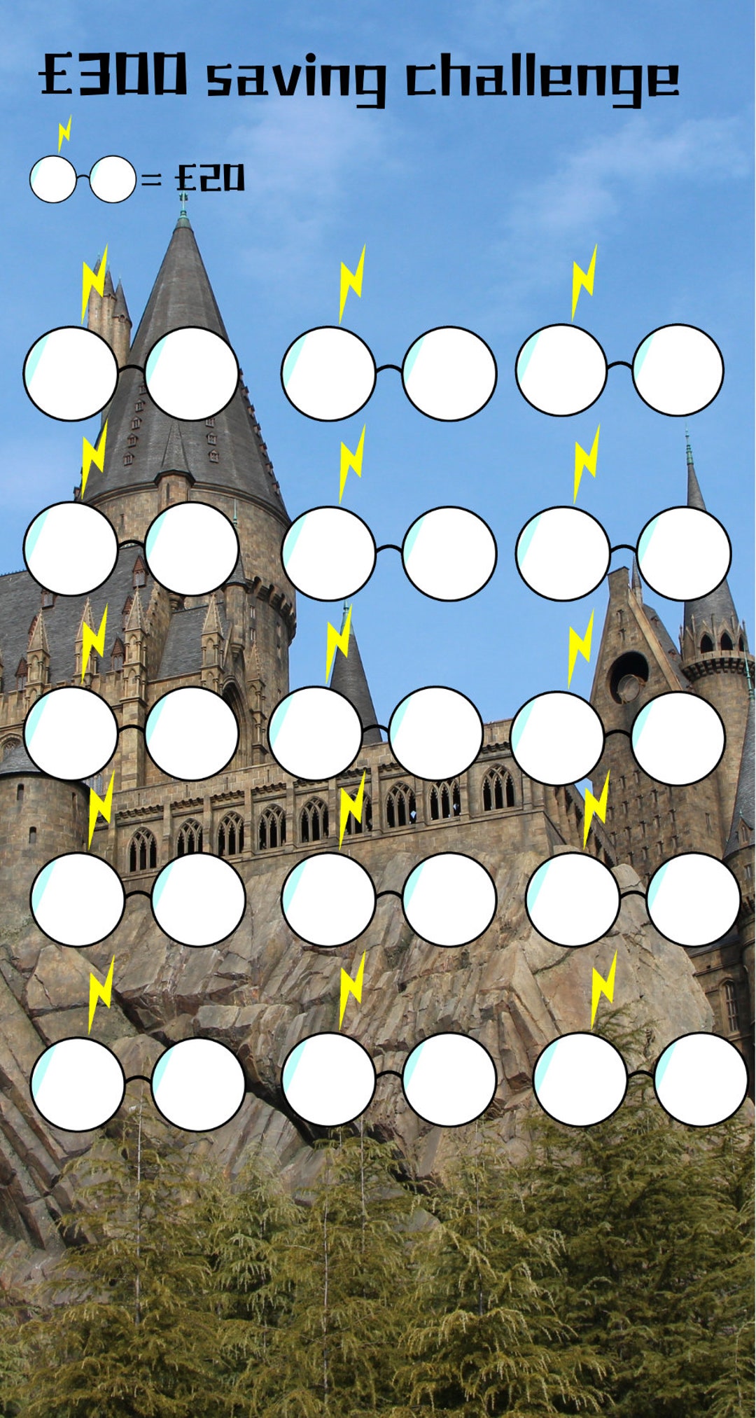 Harry Potter Inspired Saving Challenge - Etsy