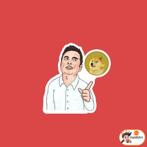 Elon Musk and Doge Sticker Set - Etsy