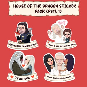 House of the Dragon Sticker Pack part1 - Etsy