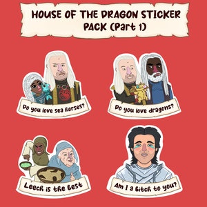 House of the Dragon Sticker Pack part1 - Etsy