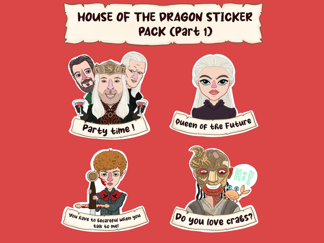 House of the Dragon Sticker Pack part1 - Etsy