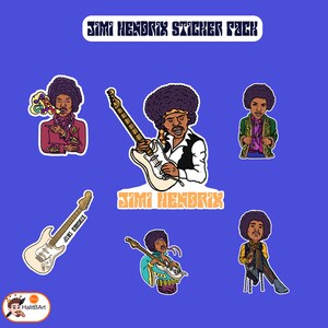 Jimi Hendrix Sticker Pack - Etsy