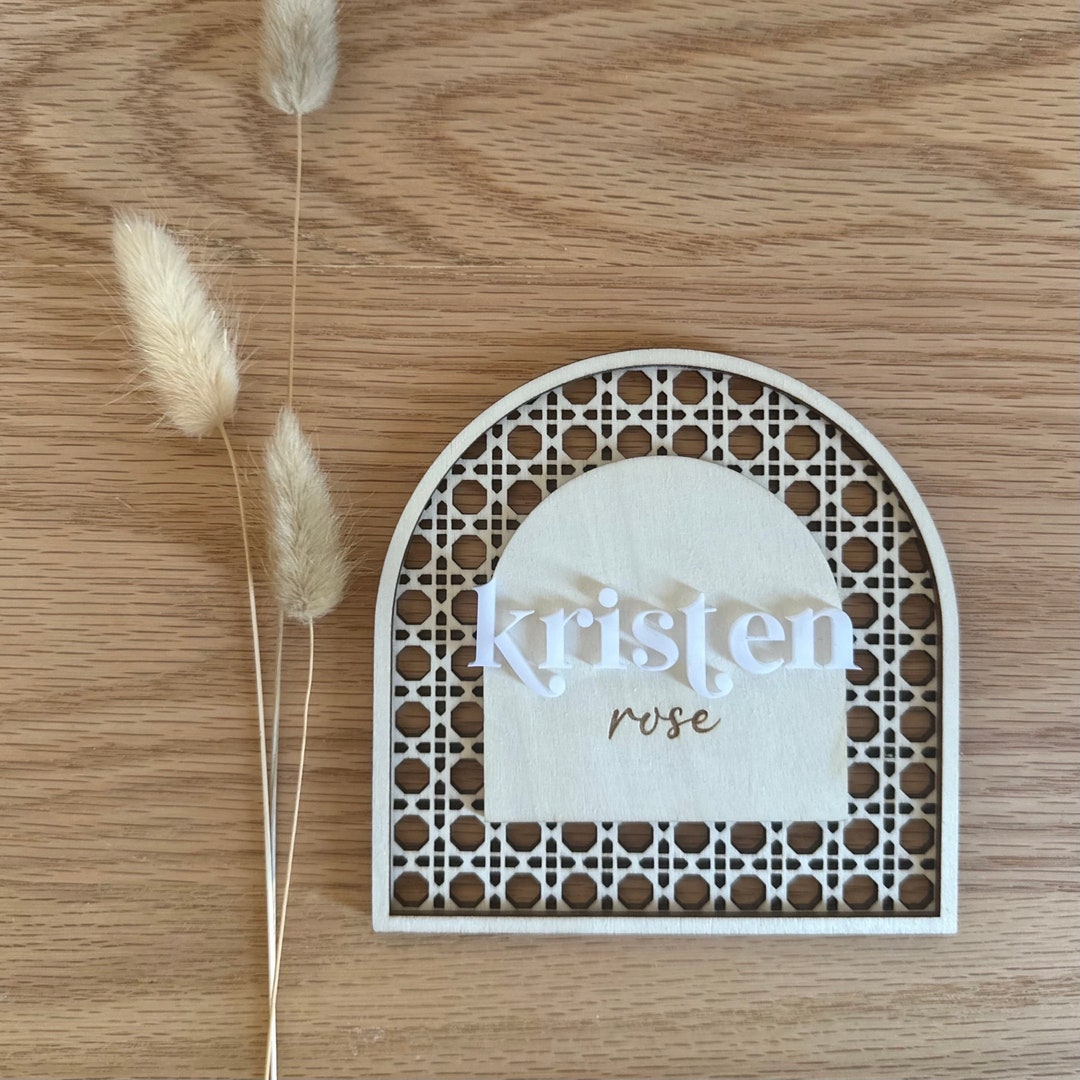 Arch Wooden Name Announcement Sign, Baby Name Reveal, Name Announcement ...