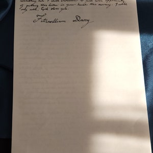Handwritten Fitzwilliam Darcy Letter to Elizabeth Bennet - Etsy
