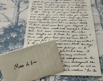 Handwritten Fitzwilliam Darcy Letter to Elizabeth Bennet - Etsy