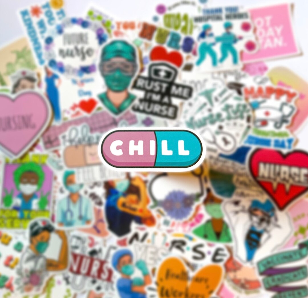 CHILL PILL STICKER Funny Healthcare Sticker Healthcare Sticker Nurse ...