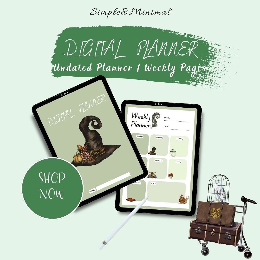 The Hogwarts Undated Digital and Printable Planner , iPad Planner ...