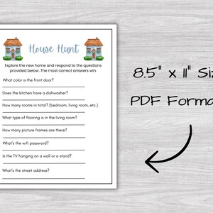 Housewarming Party Games, Housewarming House Hunt Game, Printable ...