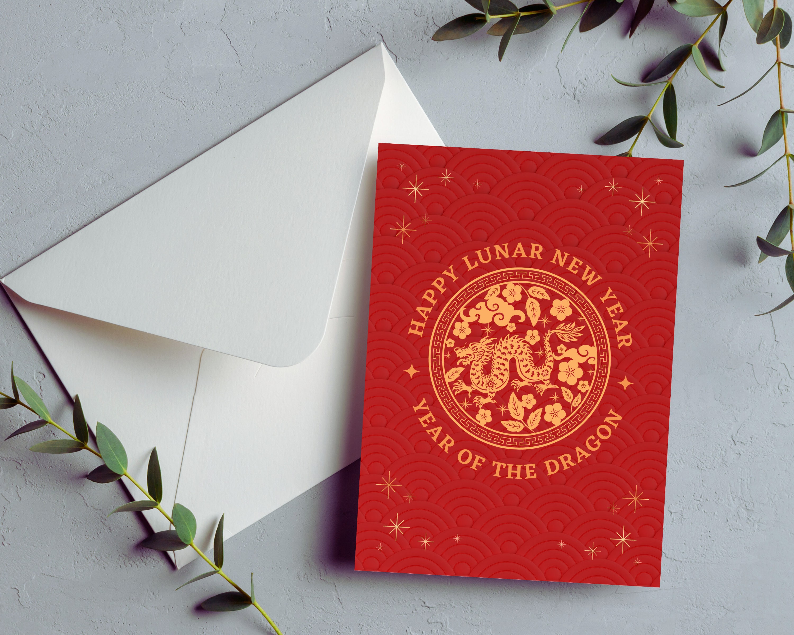 Lunar New Year 2024 Greeting Card | 2024 Year of the Dragon | Happy ...