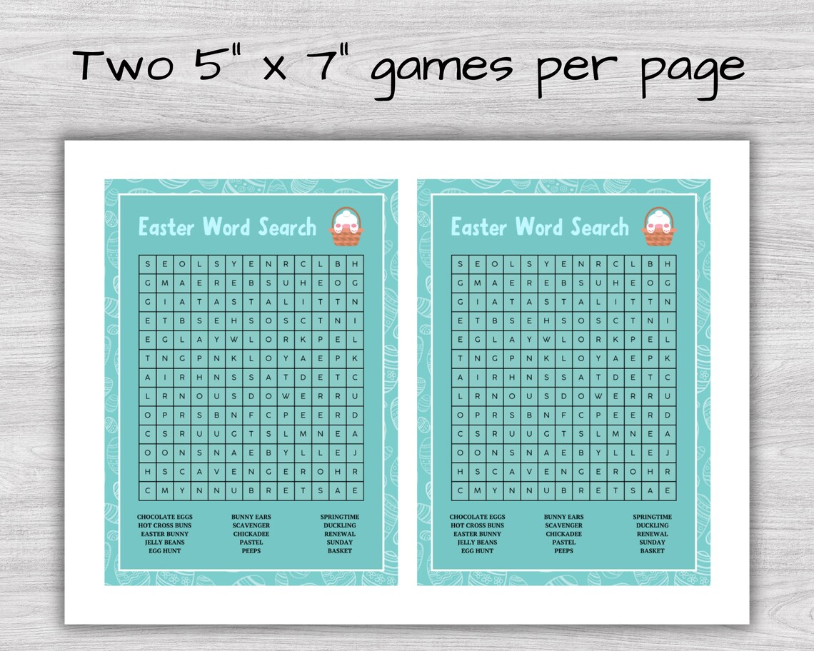 Easter Word Search Game, Printable Easter Activity for Kids and Adults ...