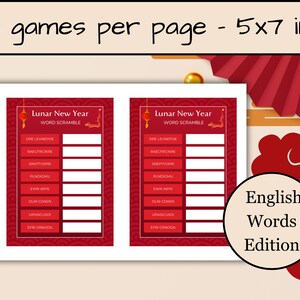 Lunar New Year Word Scramble Game, Printable Lunar New Year Games ...