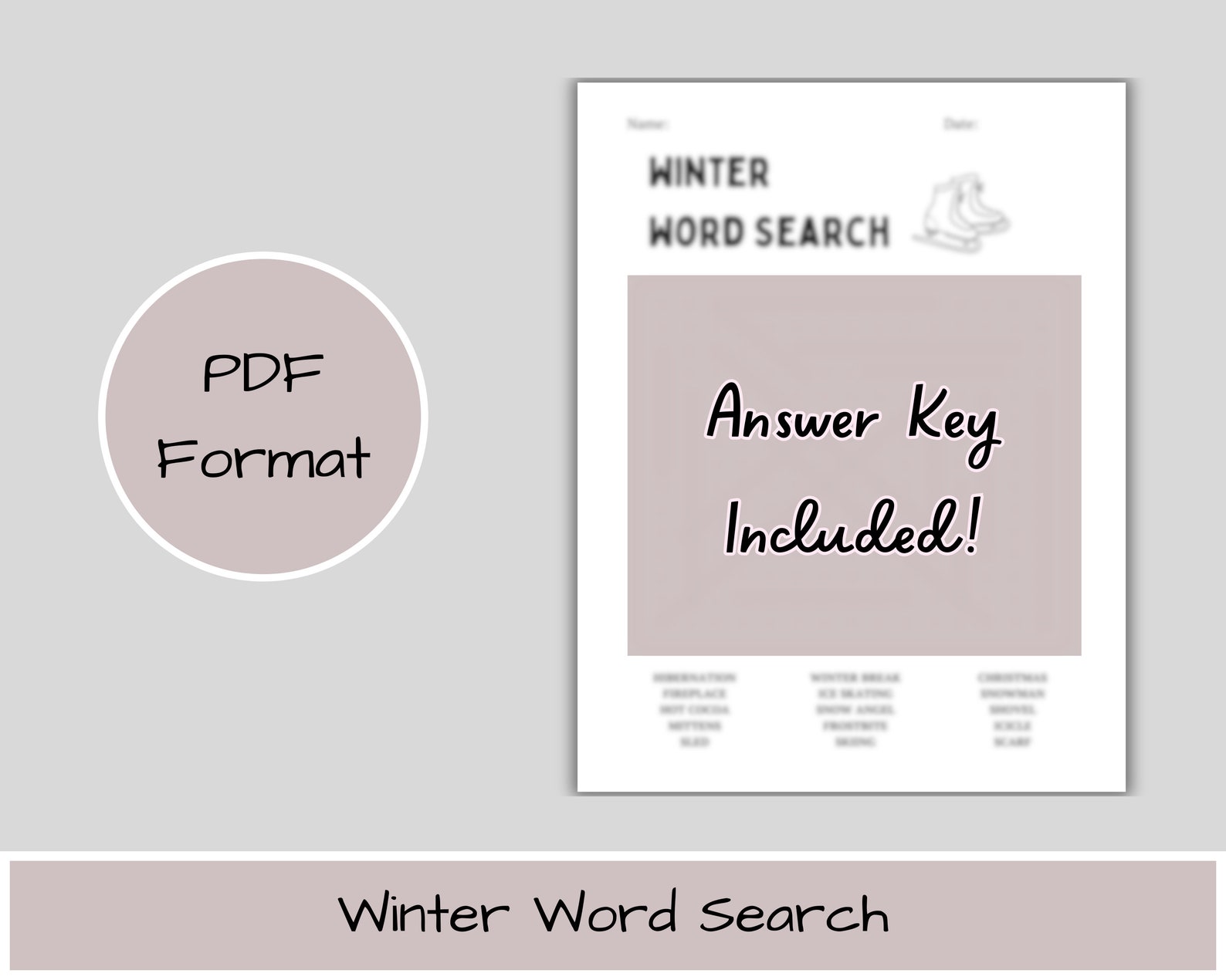 Winter Word Search, Printable Winter Games, Winter Activities for Kids ...