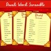 Diwali Word Scramble, Diwali Printables, Diwali Party Games, Printed ...