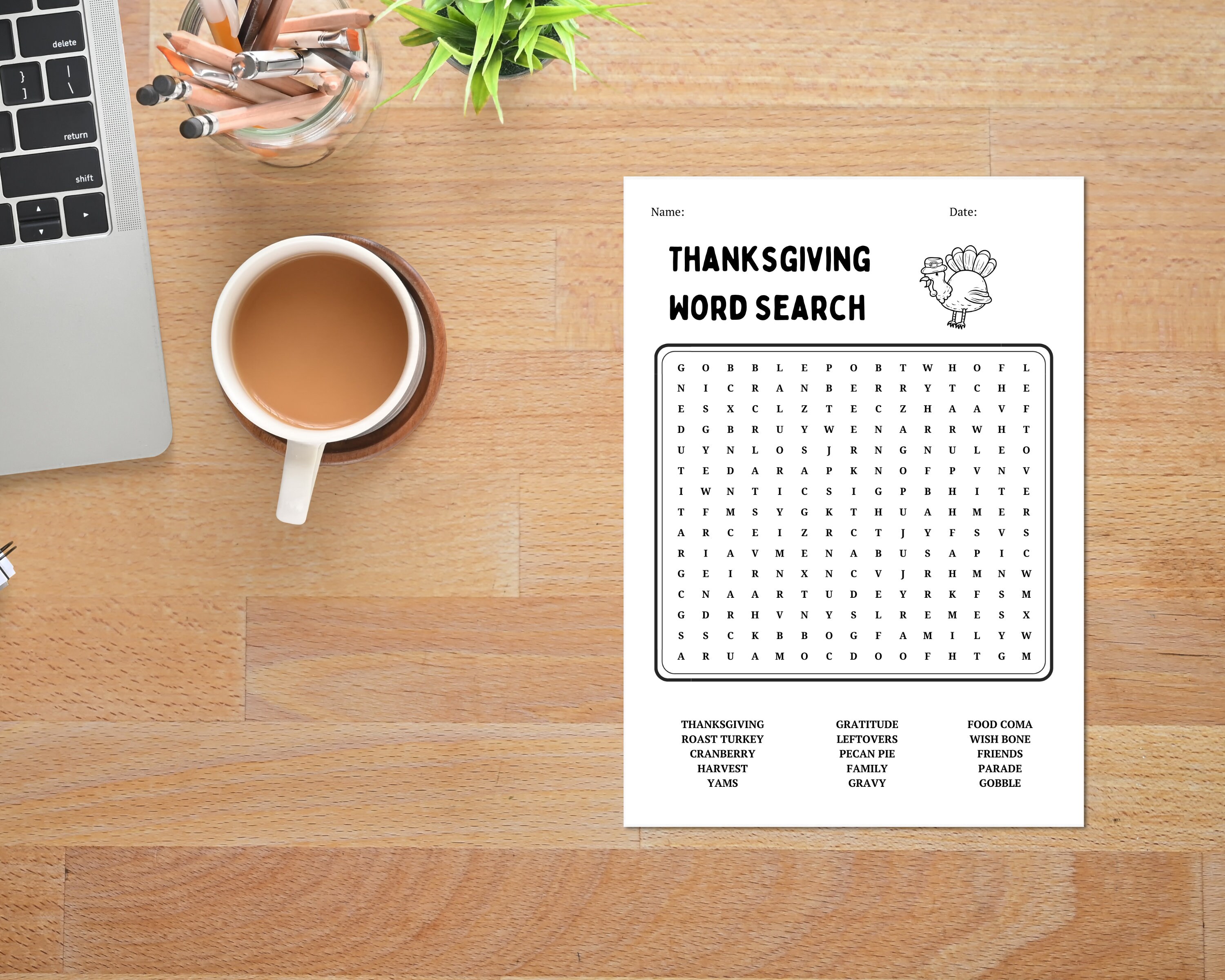 Thanksgiving Word Search, Printable Thanksgiving Games, Thanksgiving ...