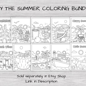 Sandcastle Summer Coloring Page, Beach Coloring Pages for Kids, Kids ...