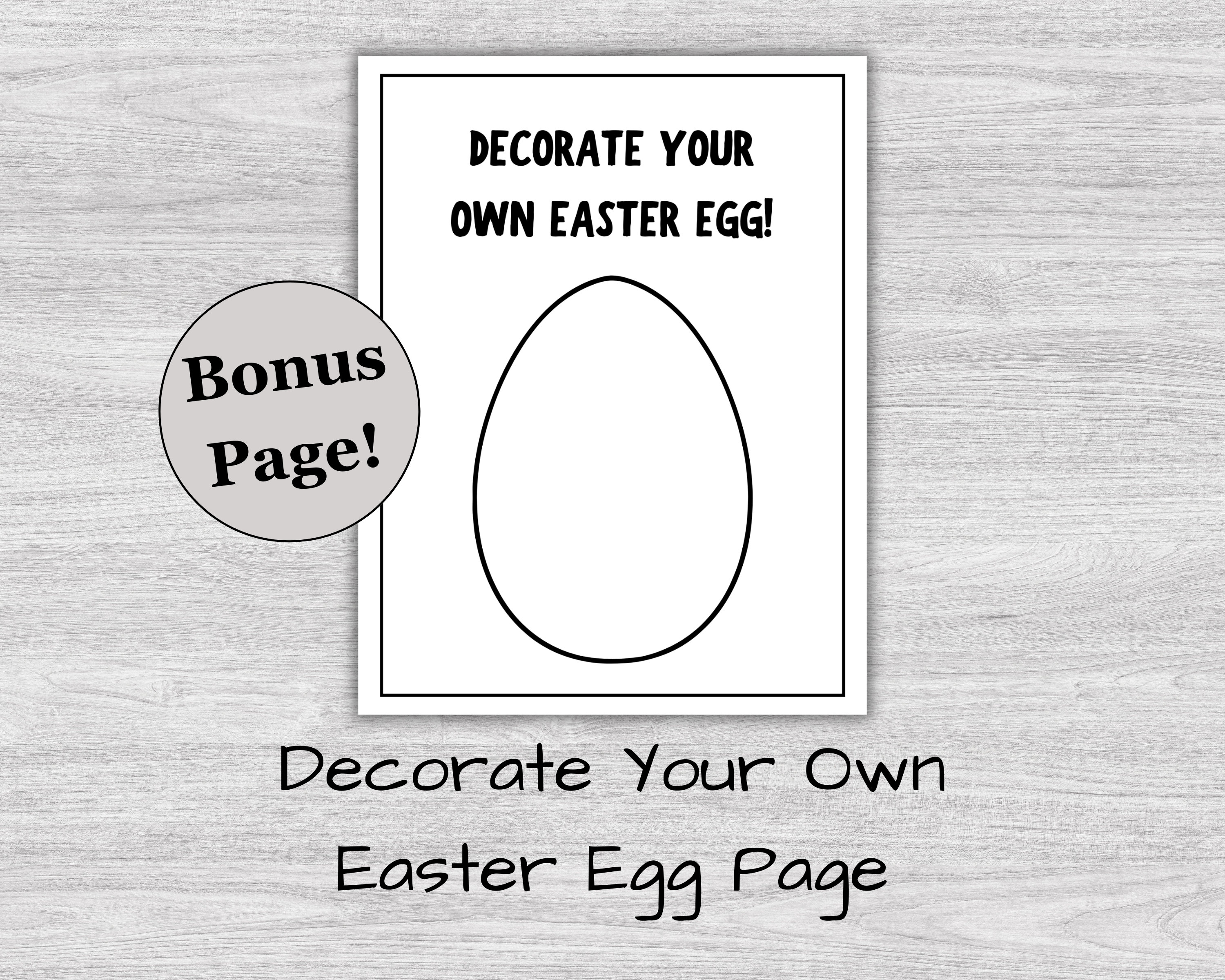 20 Easter Egg Coloring Pages Bundle, Printable Easter Coloring Book for ...