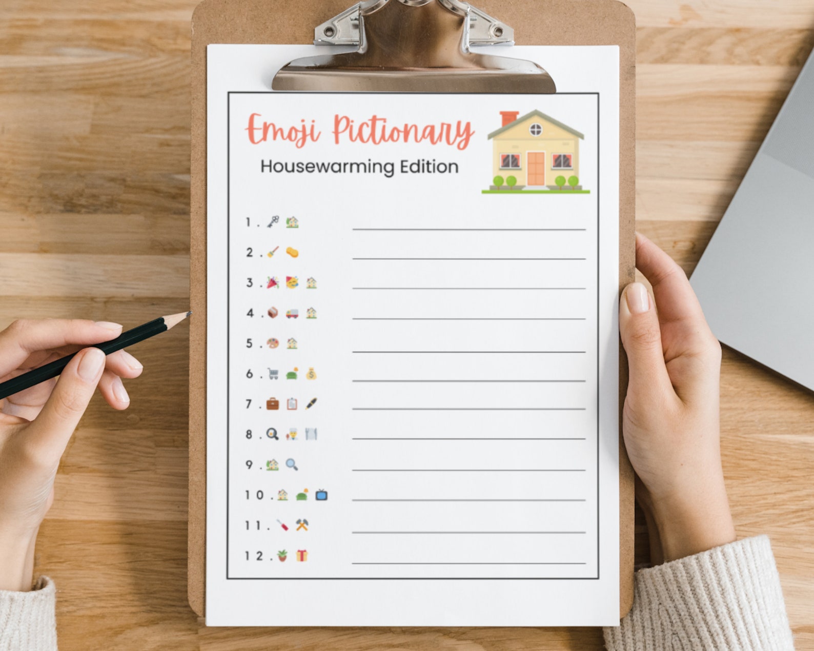 Housewarming Party Games, Printable Housewarming Emoji Pictionary Game ...