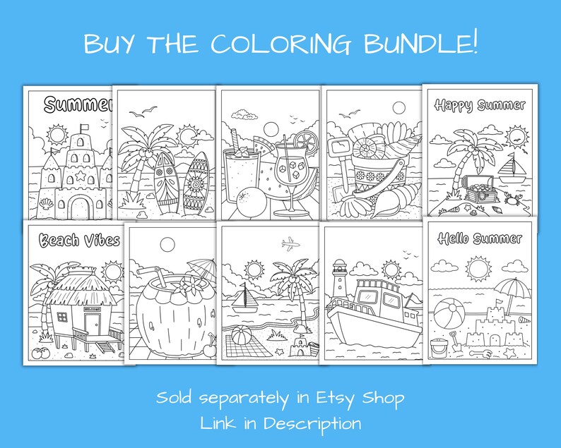 Beach Coloring Page, Printable Beach Coloring Pages for Kids, Kids ...