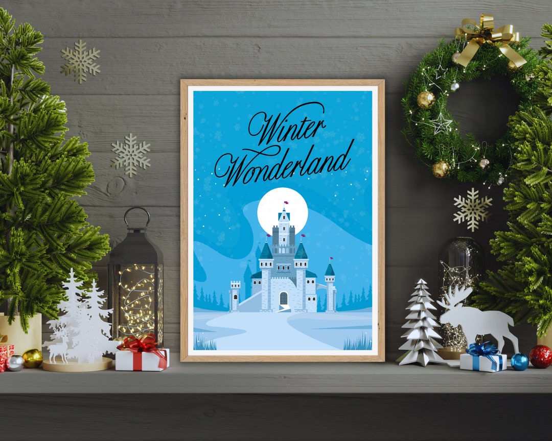 Winter Wonderland Party Sign, Winter Wonderland Art Print, Winter ...