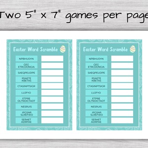 Easter Word Scramble Game, Printable Easter Activity for Kids and ...