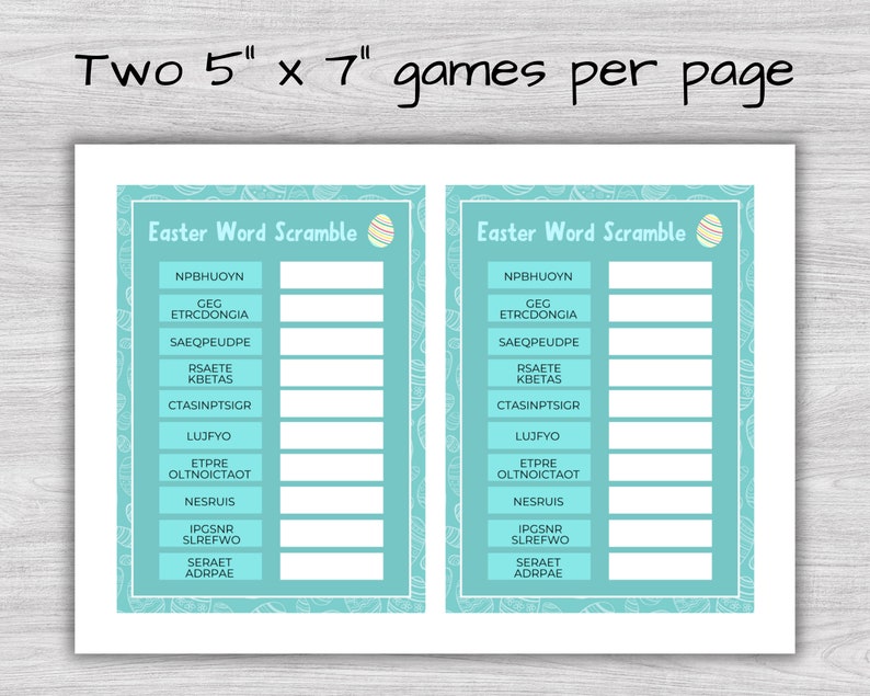 Easter Word Scramble Game, Printable Easter Activity for Kids and ...