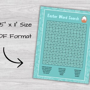 Easter Word Search Game, Printable Easter Activity for Kids and Adults ...