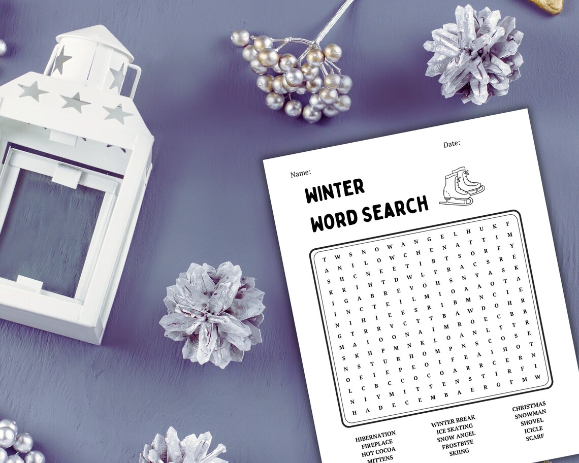 Winter Word Search, Printable Winter Games, Winter Activities for Kids ...