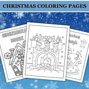 10 Christmas Coloring Pages, Christmas Activities, Printable Christmas ...