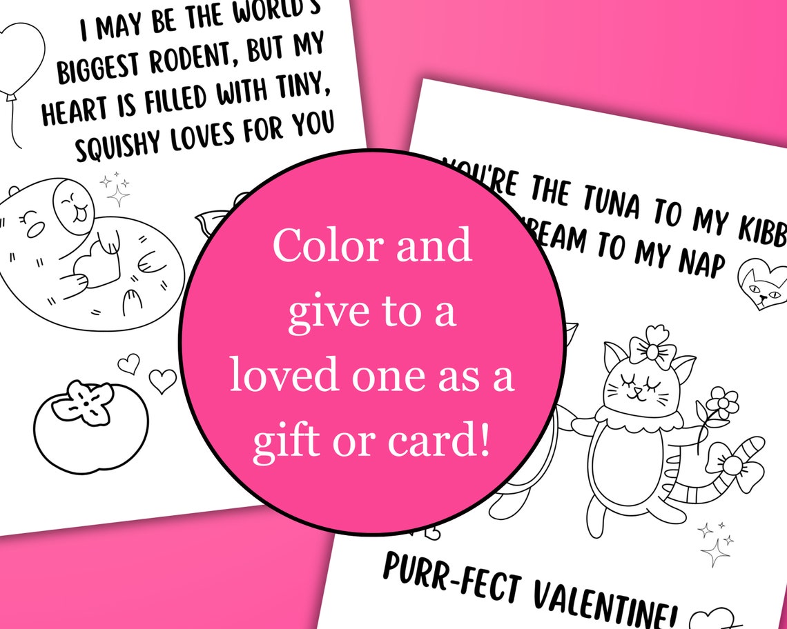 Valentine's Day Coloring Pages for Kids and Adults, Valentine's Day ...