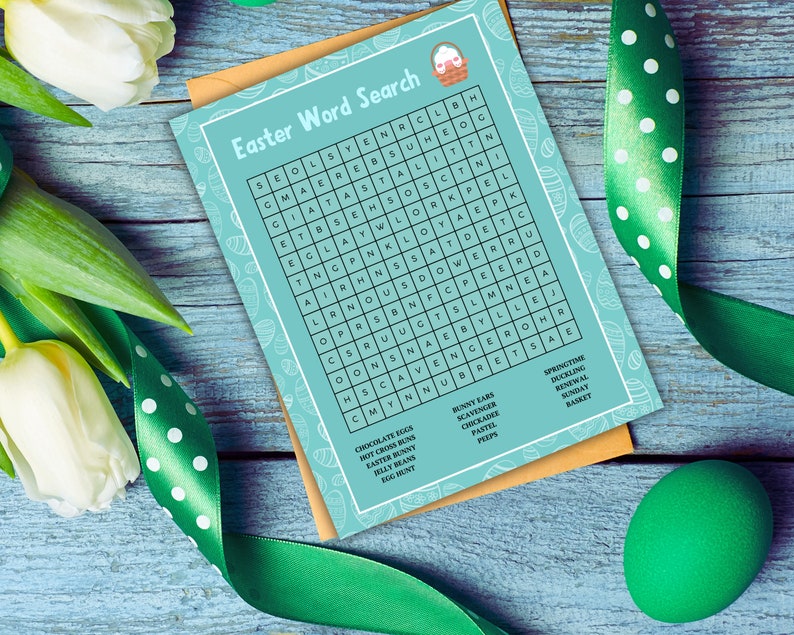 Easter Word Search Game, Printable Easter Activity for Kids and Adults ...