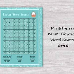Easter Word Search Game, Printable Easter Activity for Kids and Adults ...