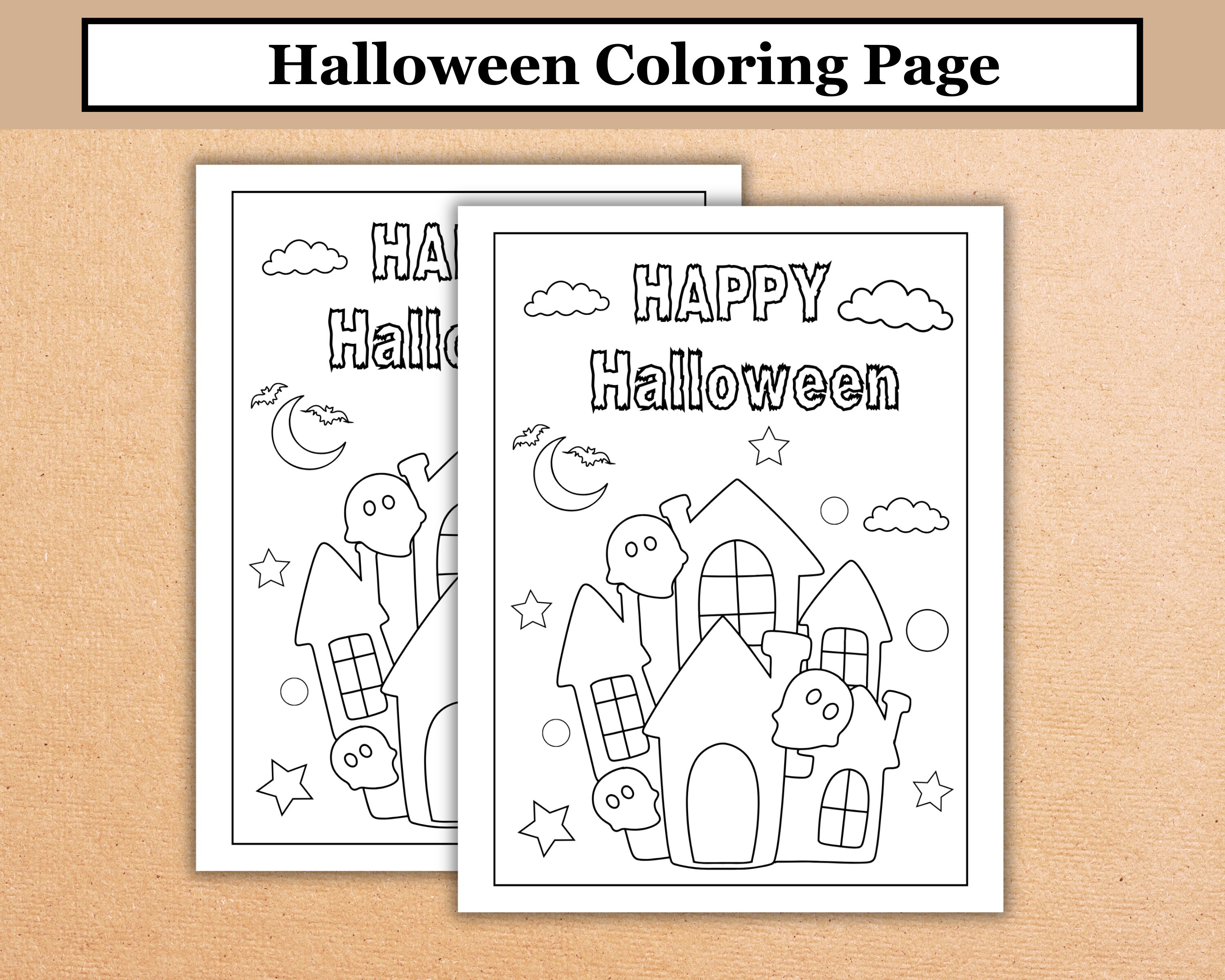 Cute Halloween Coloring Pages, Kawaii Coloring Pages Printable, Spooky ...