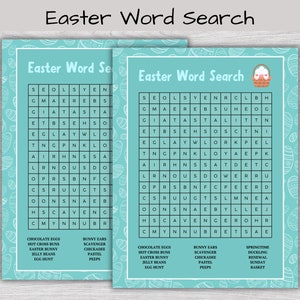Easter Word Search Game, Printable Easter Activity for Kids and Adults ...