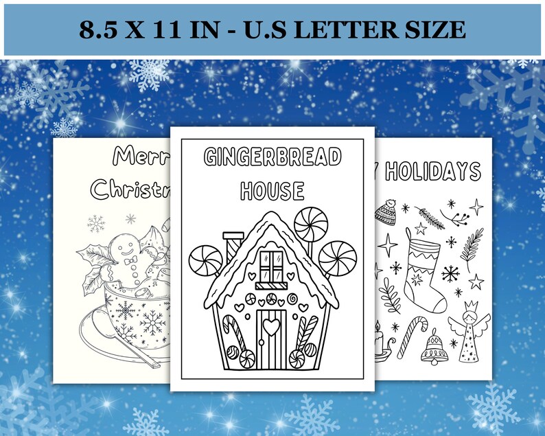 10 Christmas Coloring Pages, Christmas Activities, Printable Christmas ...
