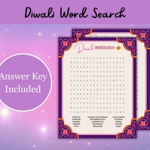 Diwali Word Search, Diwali Party Games, Diwali Printables, Diwali Games ...