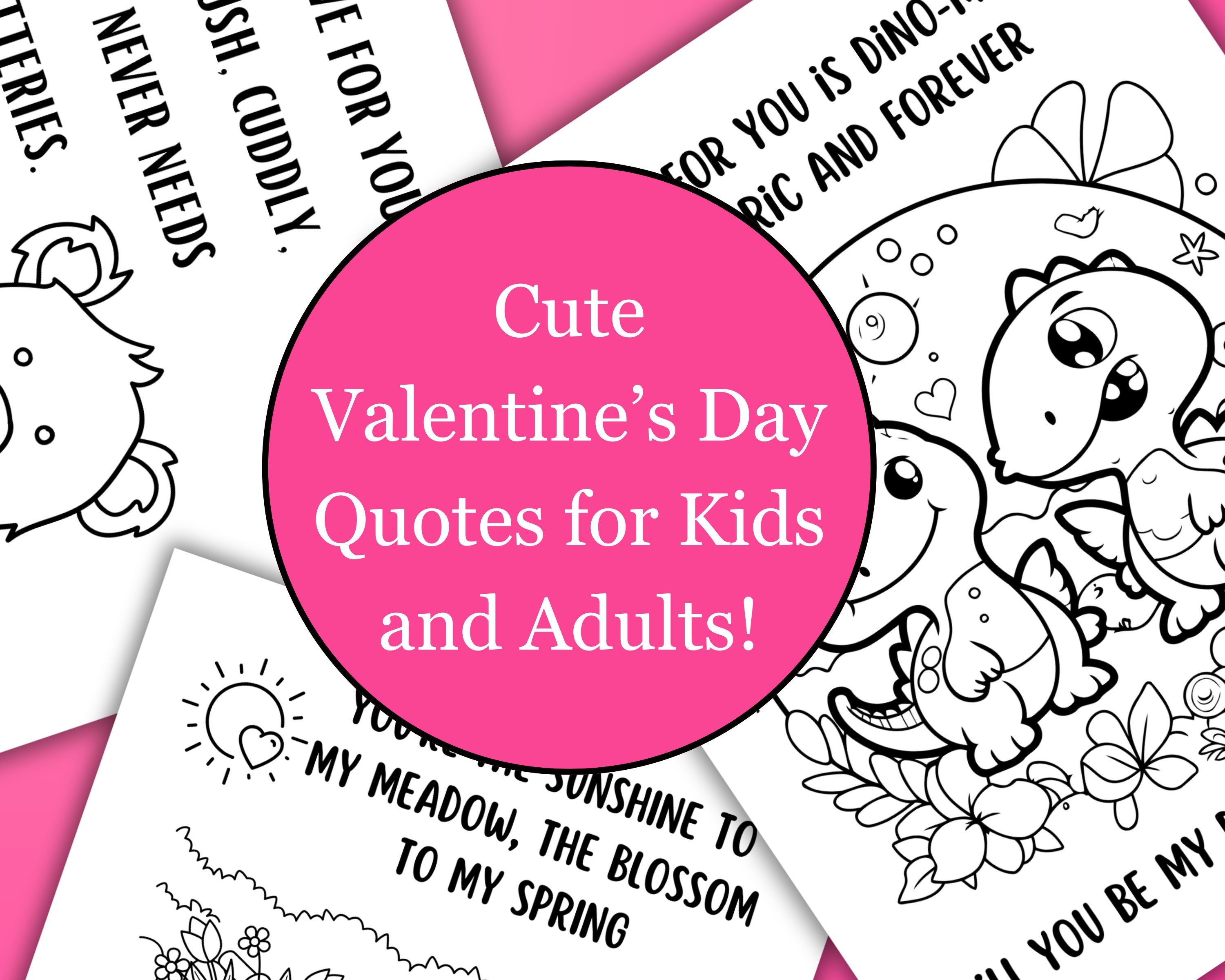 Valentine's Day Coloring Pages for Kids and Adults, Valentine's Day ...