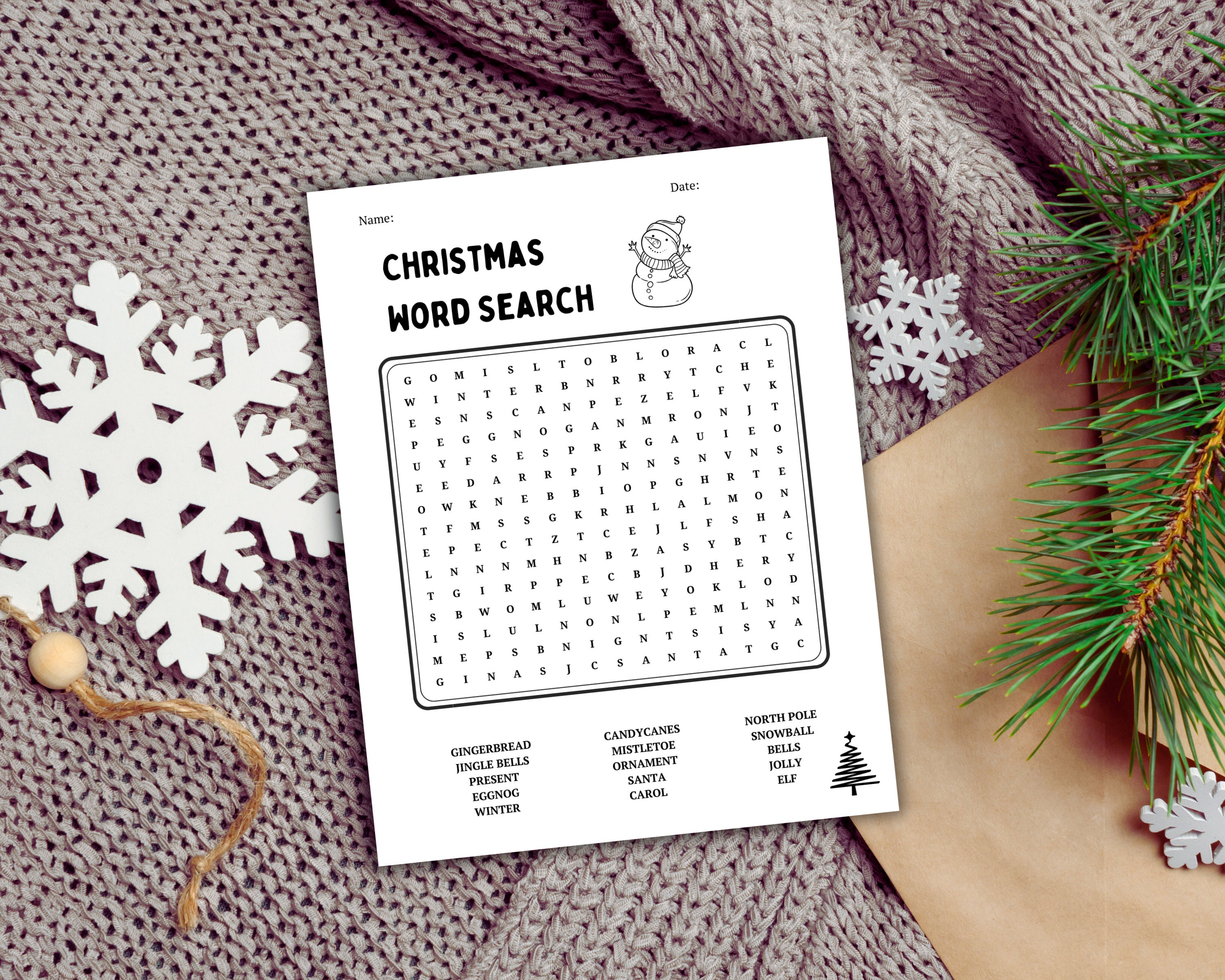 Christmas Word Search, Christmas Word Games, Christmas Activity ...