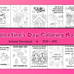 Valentine's Day Coloring Pages for Kids and Adults, Valentine's Day ...