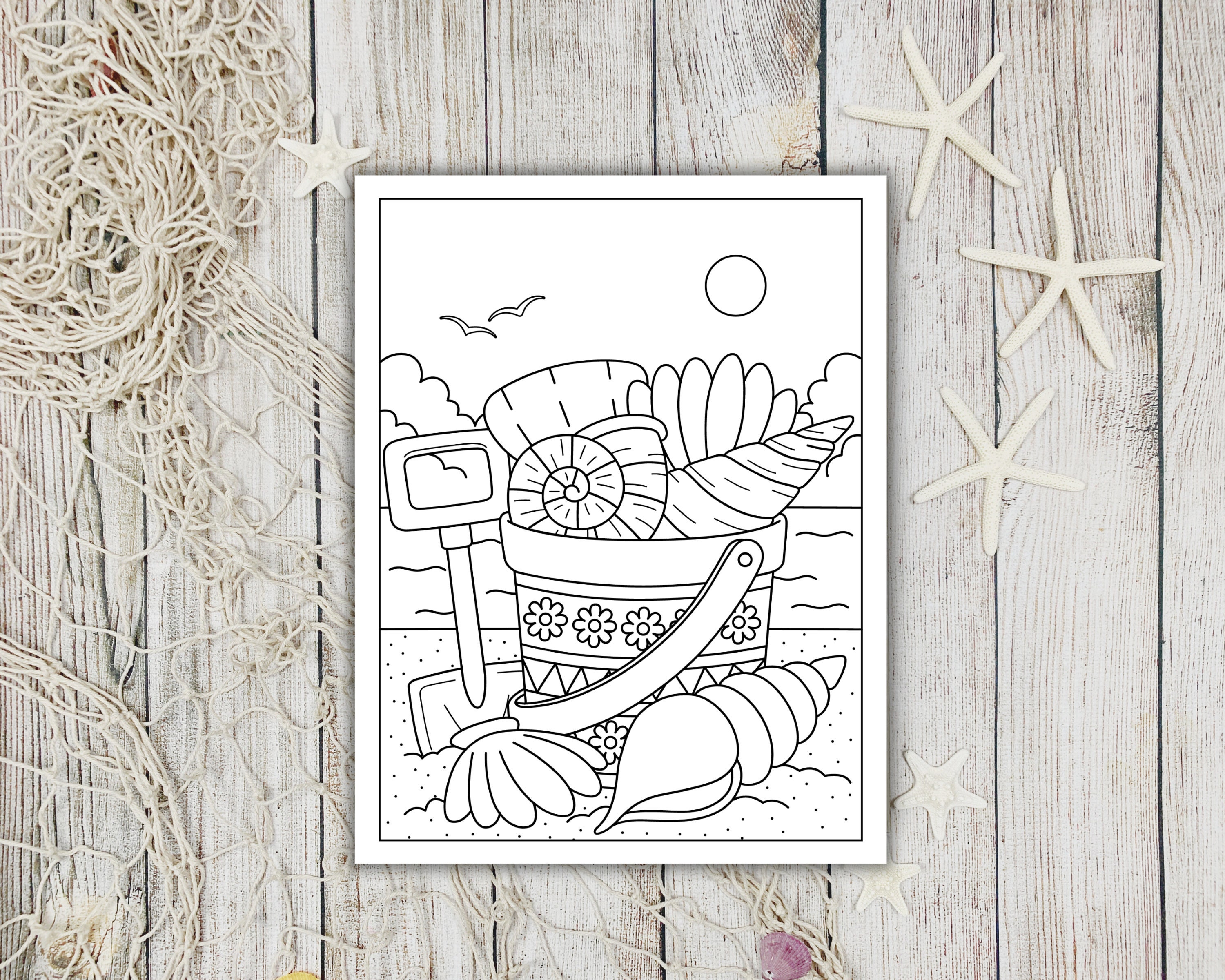 Summer Coloring Pages Bundle for Kids and Adults, 10 Printable Summer ...