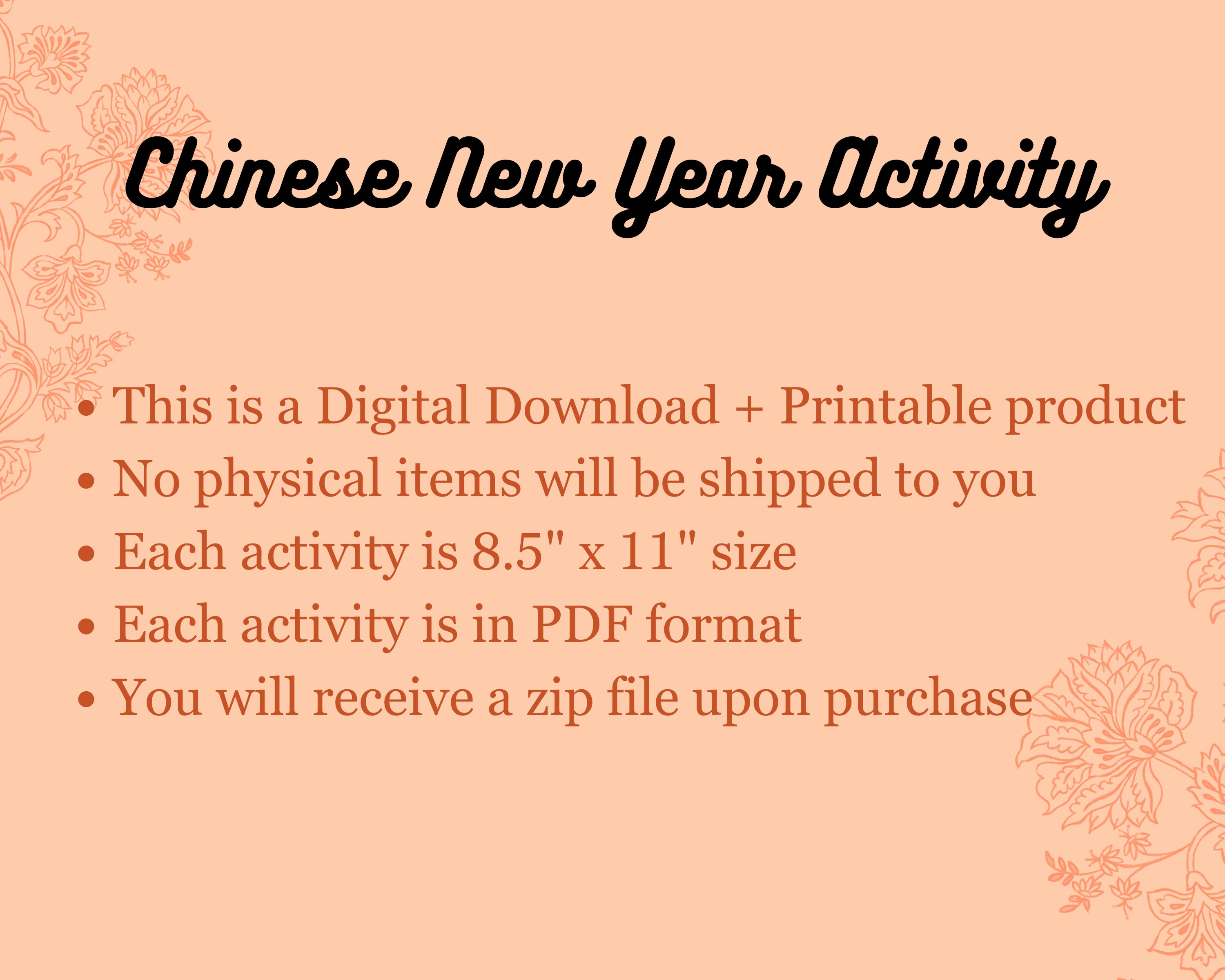 Chinese New Year Activity Bundle, Chinese New Year Party Games, Lunar ...
