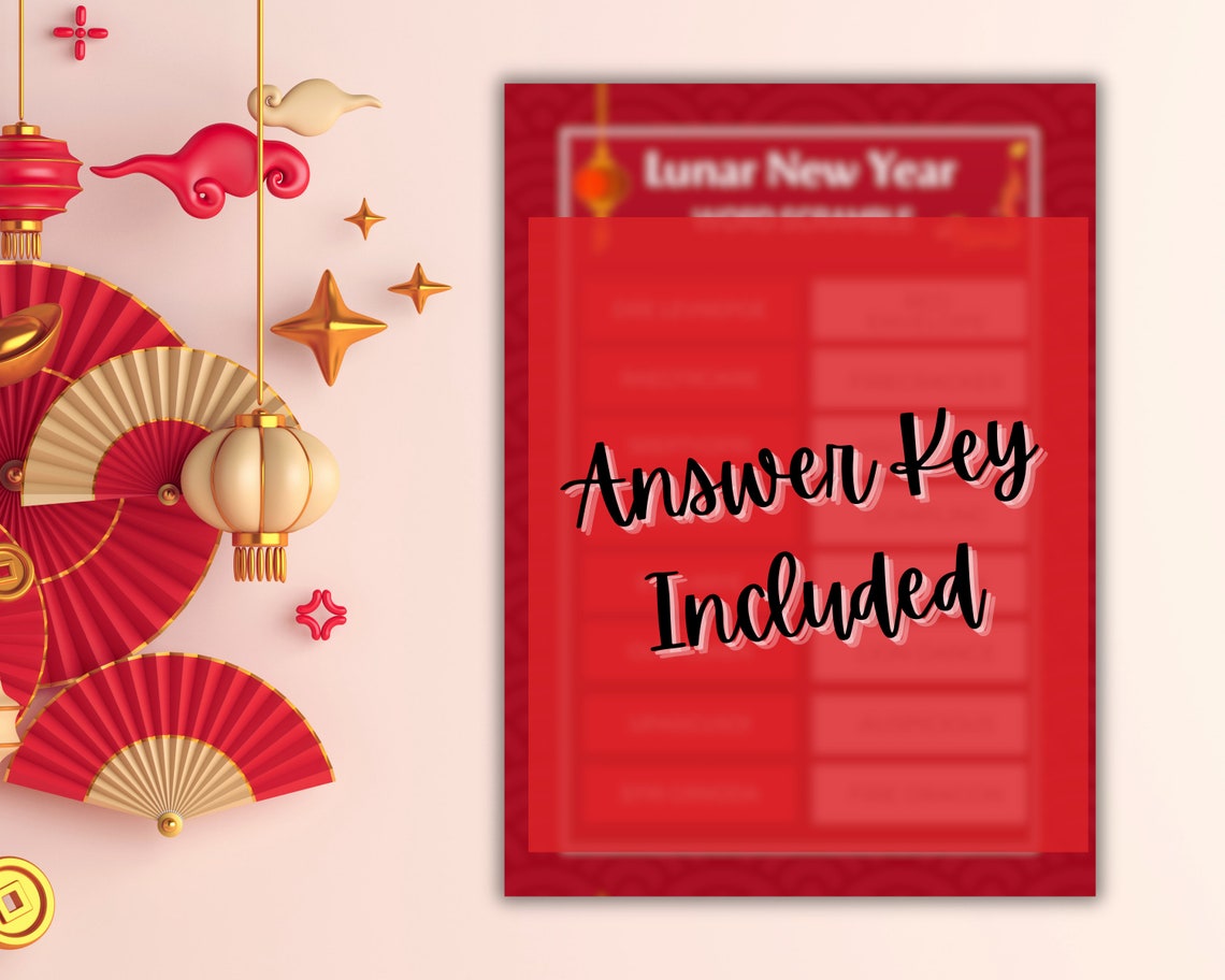 Lunar New Year Word Scramble Game, Printable Lunar New Year Games ...