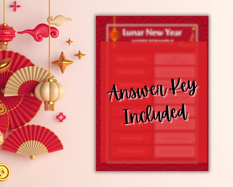 Lunar New Year Word Scramble Game, Printable Lunar New Year Games ...