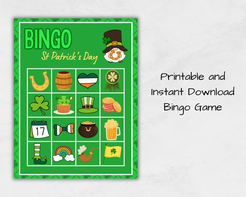 St Patrick's Day Bingo, 30 St Patrick's Day Printable Bingo Cards, St ...