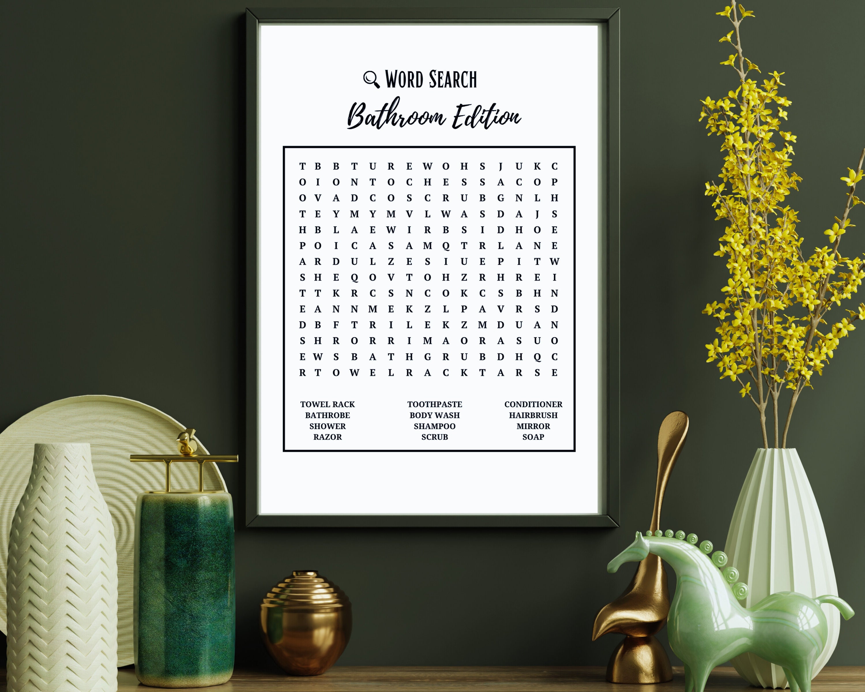 Bathroom Word Search Sign Printable, Forgot Your Phone Bathroom Word ...