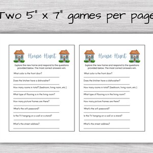 Housewarming Party Games, Housewarming House Hunt Game, Printable ...