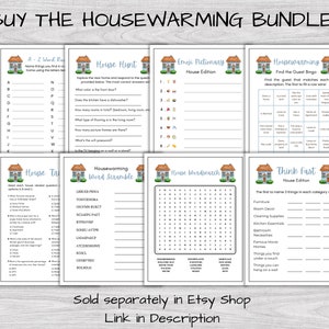Housewarming Party Games, Housewarming House Hunt Game, Printable ...